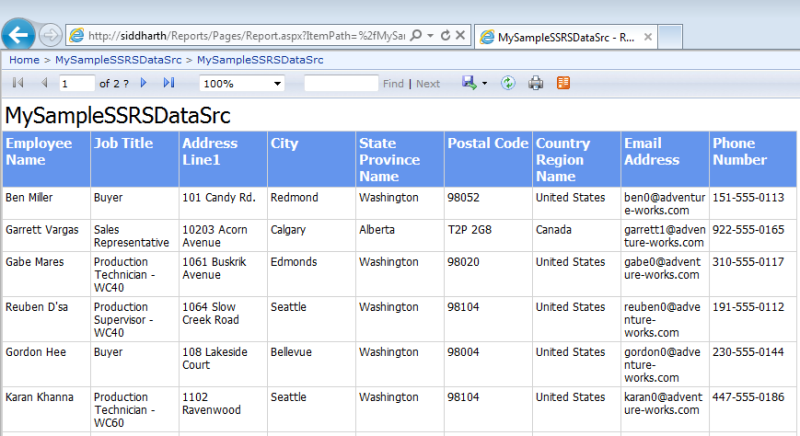 Répéter l'en-tête de colonnes dans SSRS avec des données SageCRM